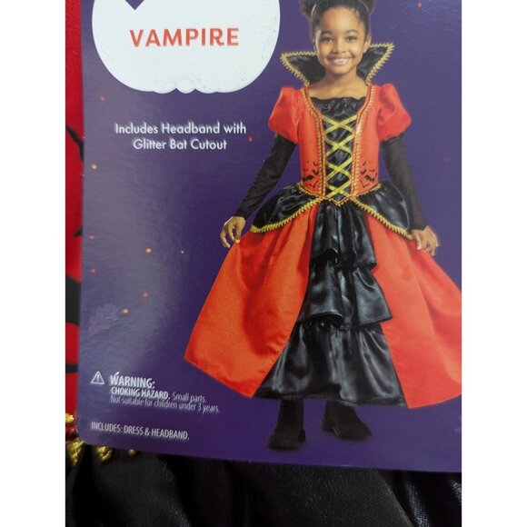 Costumes | Nwt Halloween Girls Costumes Disguise S 46 Red Black Vampire ...